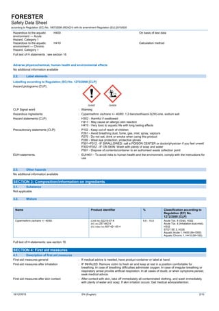 Forester msds | PDF