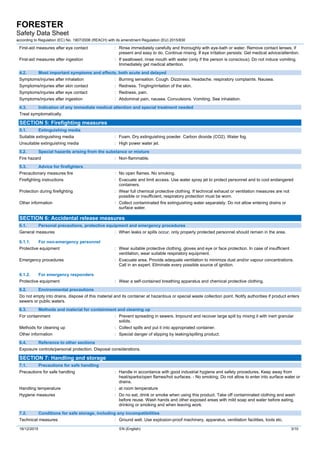 Forester msds | PDF
