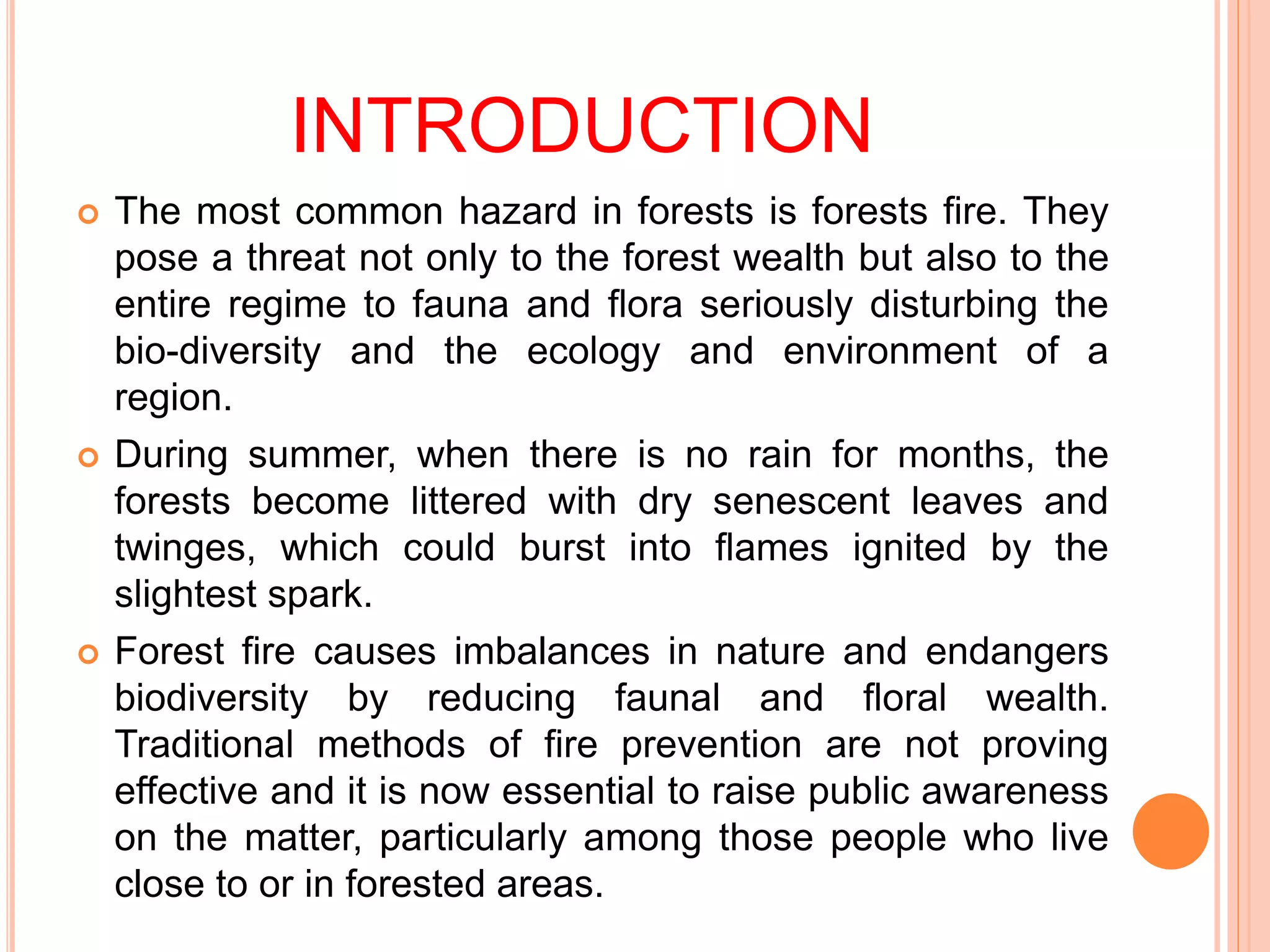 Forest fire a natural disaster | PPTX