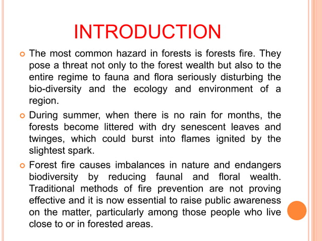 Forest fire a natural disaster | PPTX | Environmental Services Industry ...