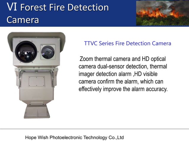 Forest fire detection & alarm thermal imaging camera