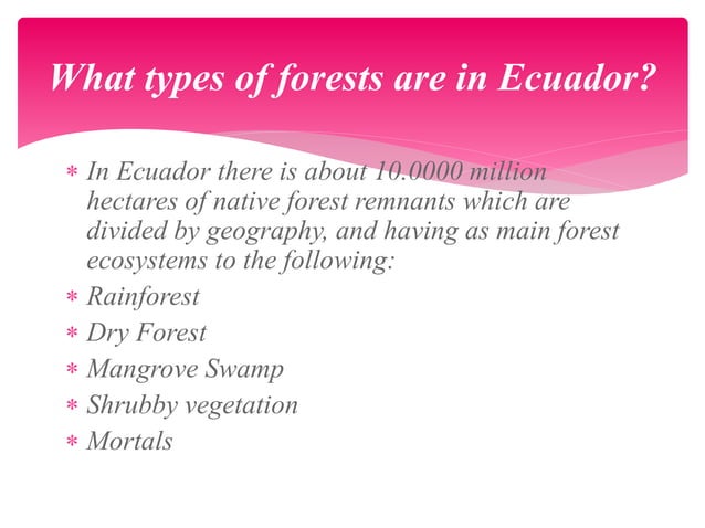 Forest geographical location and its influence over its formation | PPT