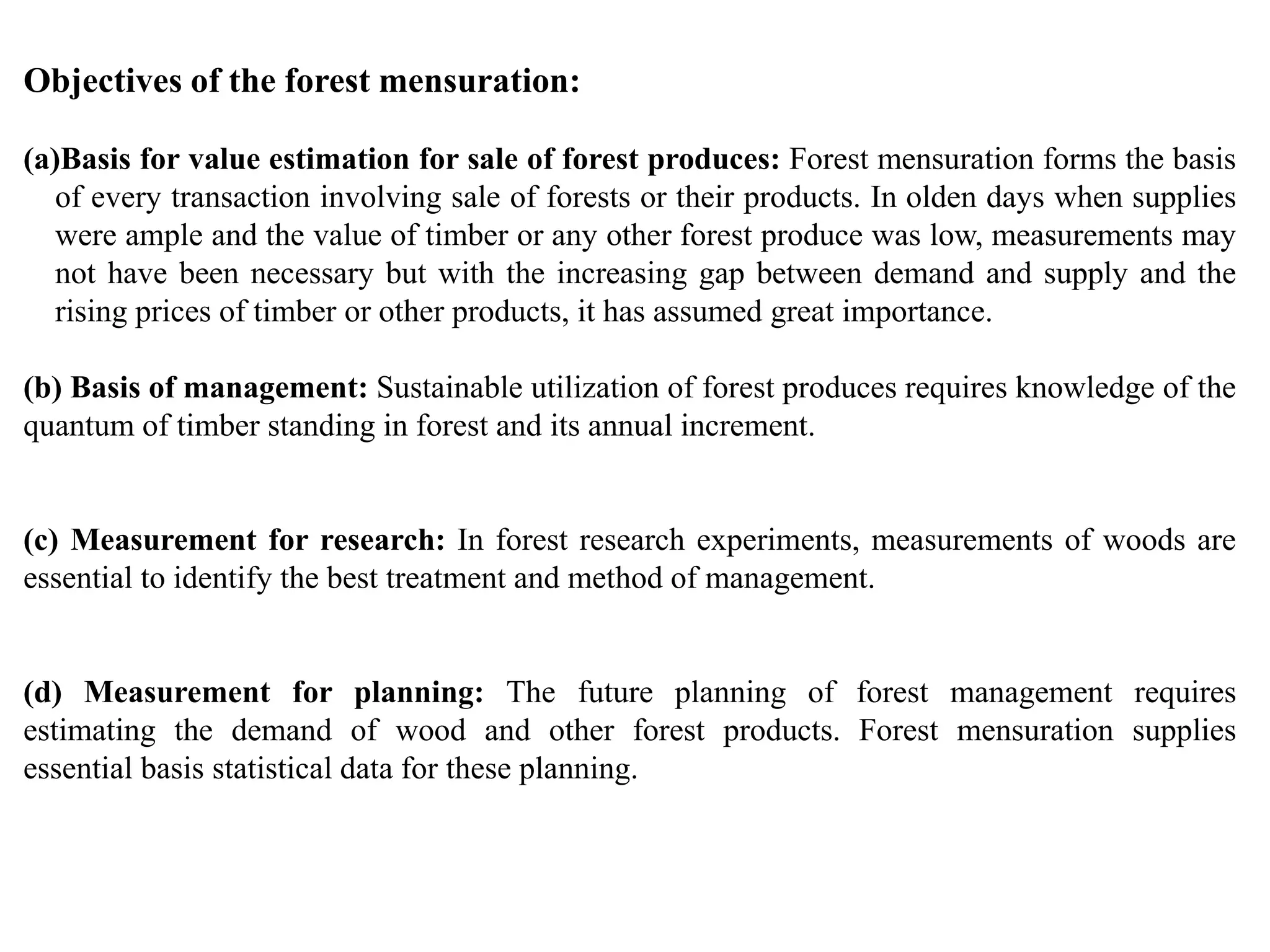 Forest mensuration | PPTX