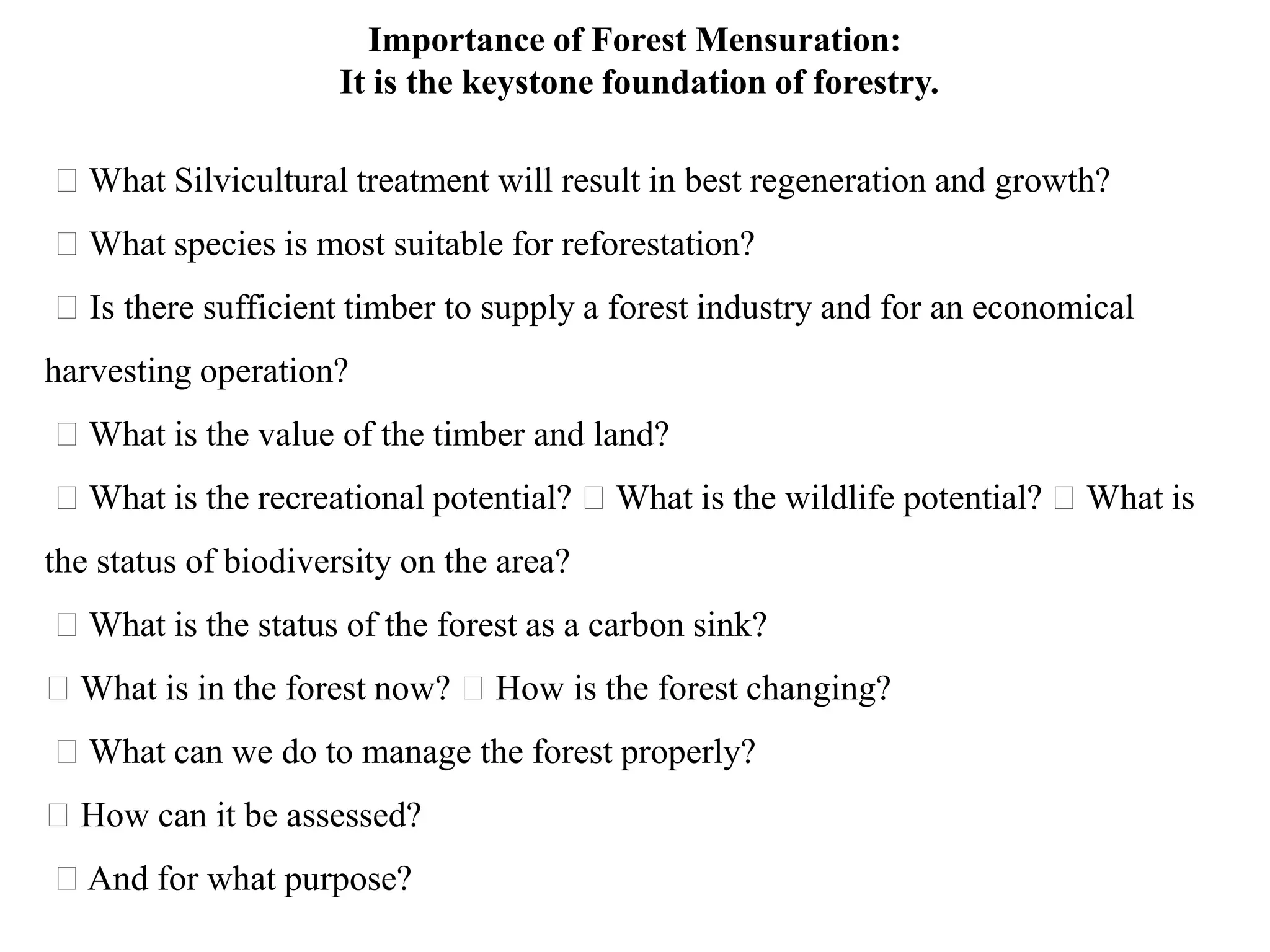 Forest mensuration | PPTX
