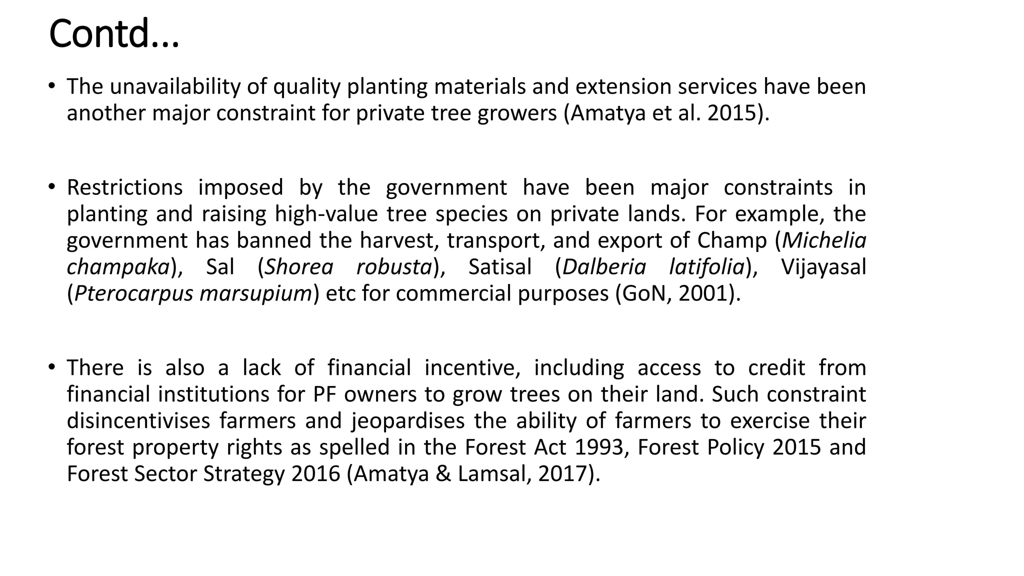 Potentiality and constraint of Private Forest in Nepal | PPTX