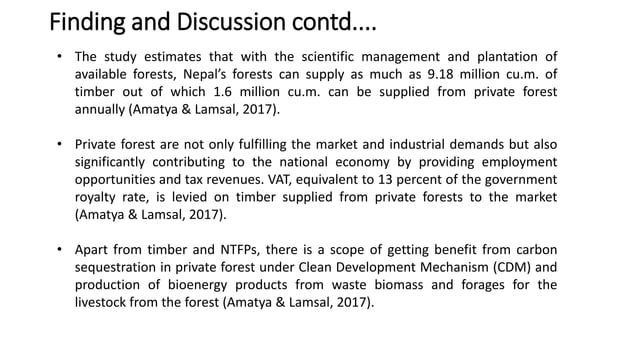 Potentiality and constraint of Private Forest in Nepal | PPTX ...