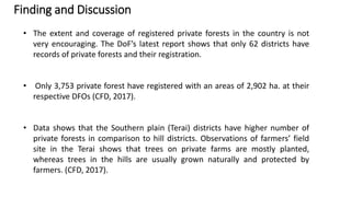 Potentiality and constraint of Private Forest in Nepal | PPTX
