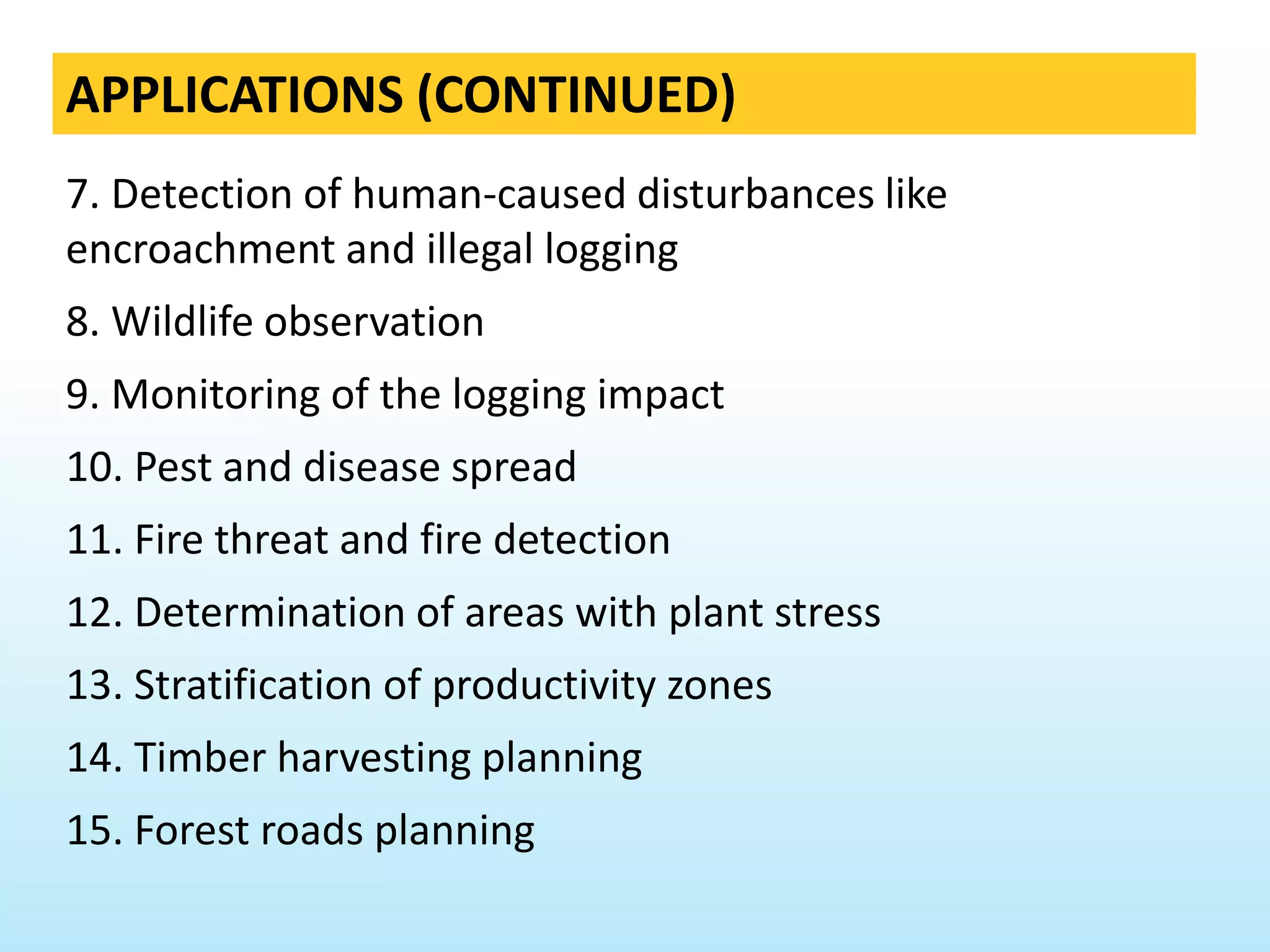 Forest monitoring through remote sensing | PPTX