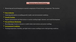 Overview of Forest Nursery Management And its Aspects | PPTX