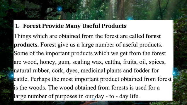 Forest : Our Lifeline | PPTX | Biological Sciences | Science
