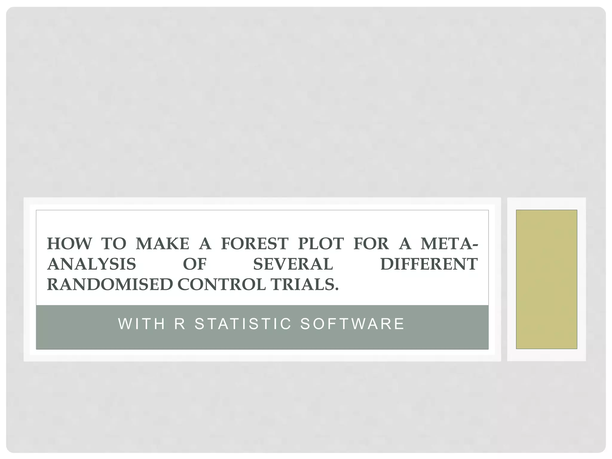 Forest plot in r | PPTX
