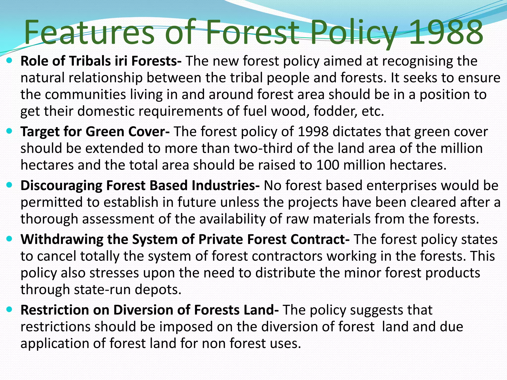 Forest Policies of India | PPTX | Landscaping | Home & Garden