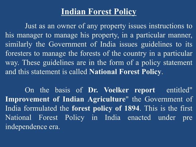 Forest policy | PPTX