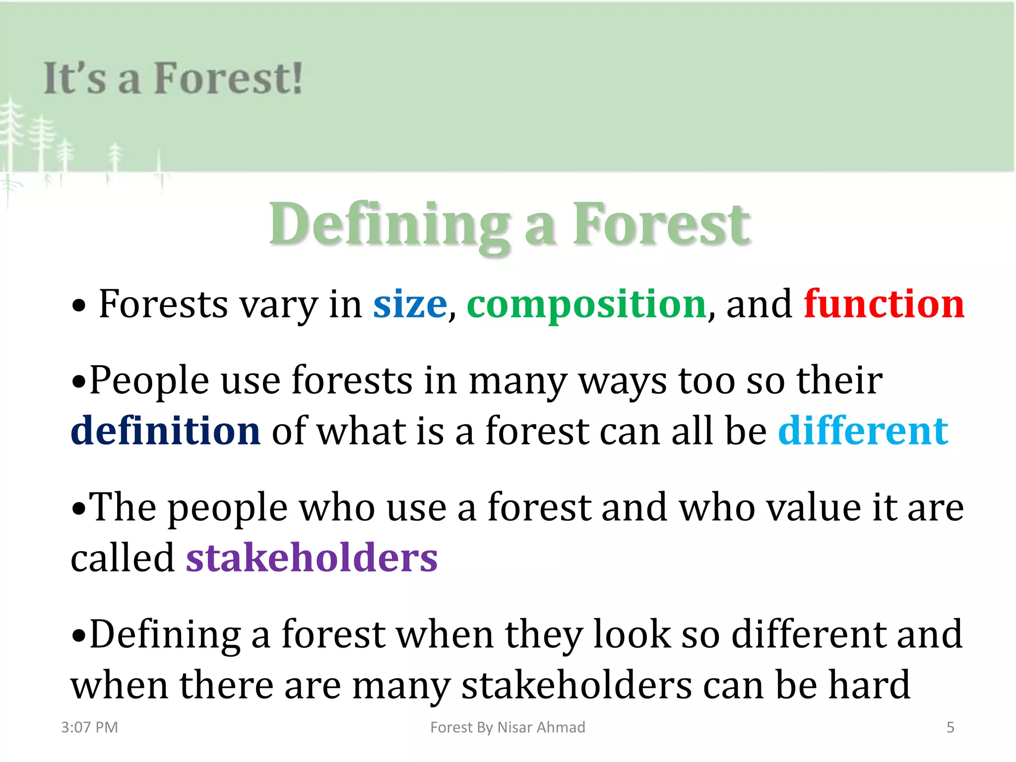 Forest presentation | PPTX | Agriculture | Industries