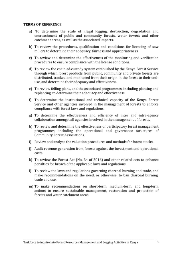 Forest Taskforce report | PDF