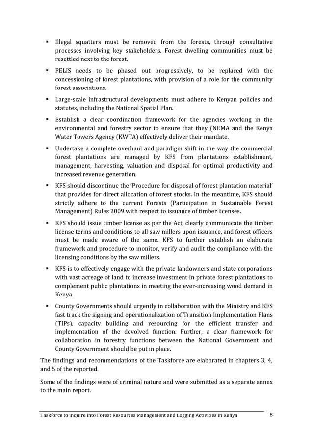 Forest Taskforce report | PDF