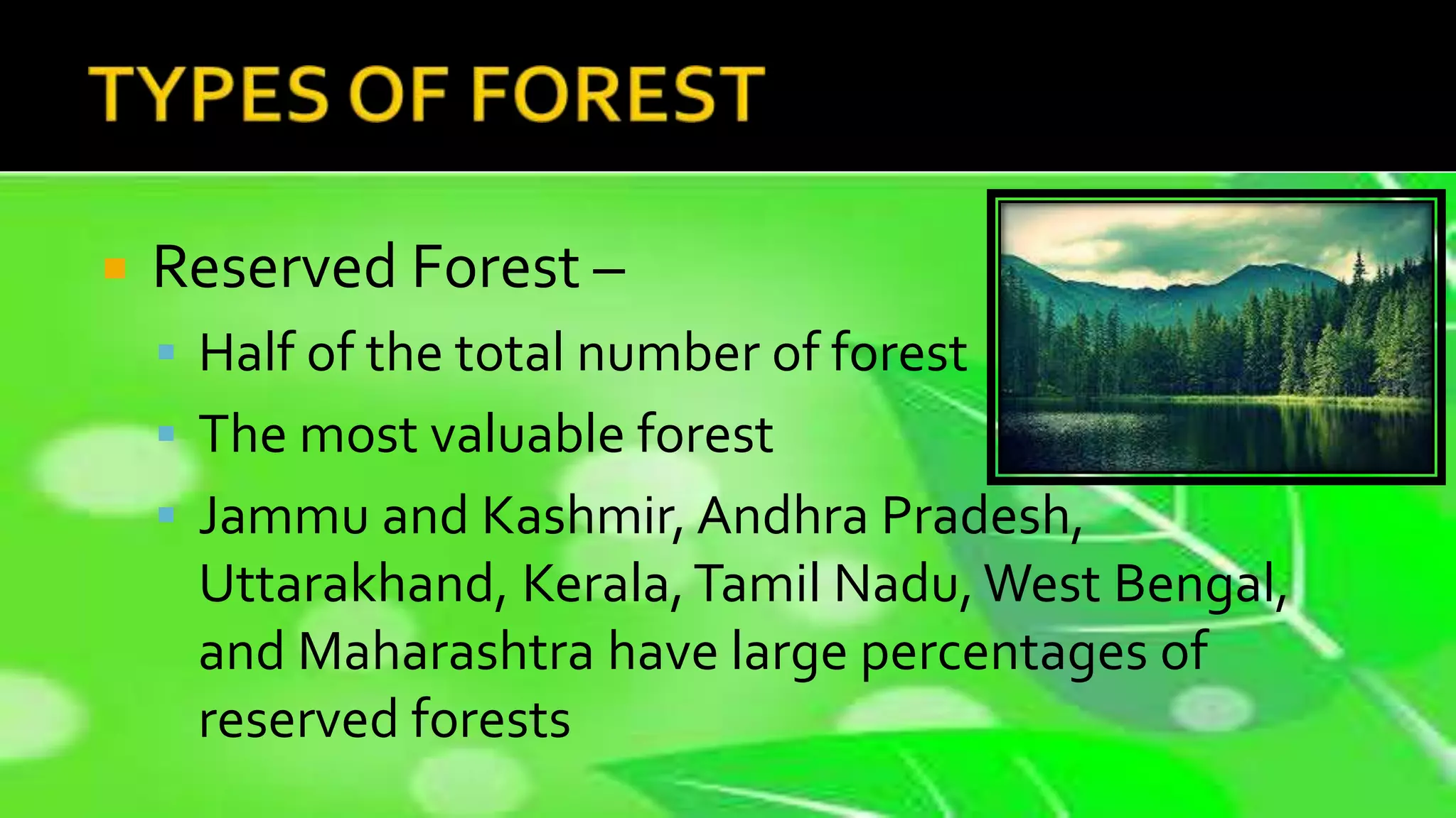 Forest resource ppt | PPTX