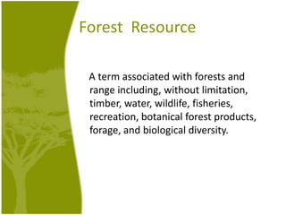 Forest resources | PPTX