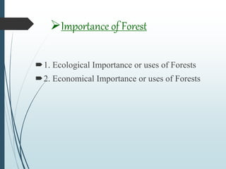 Forest resources for environmental studies | PPTX