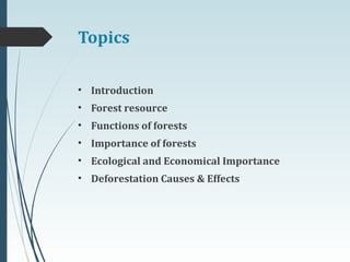 GTU Forest resources Environmental Studies PPT | PPT
