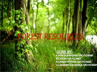Forest resources | PPTX