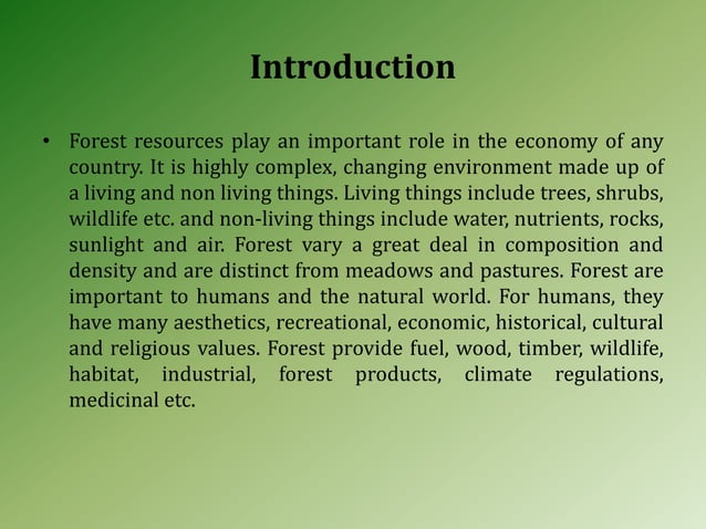 Forest Resources.ppt | Agriculture | Industries