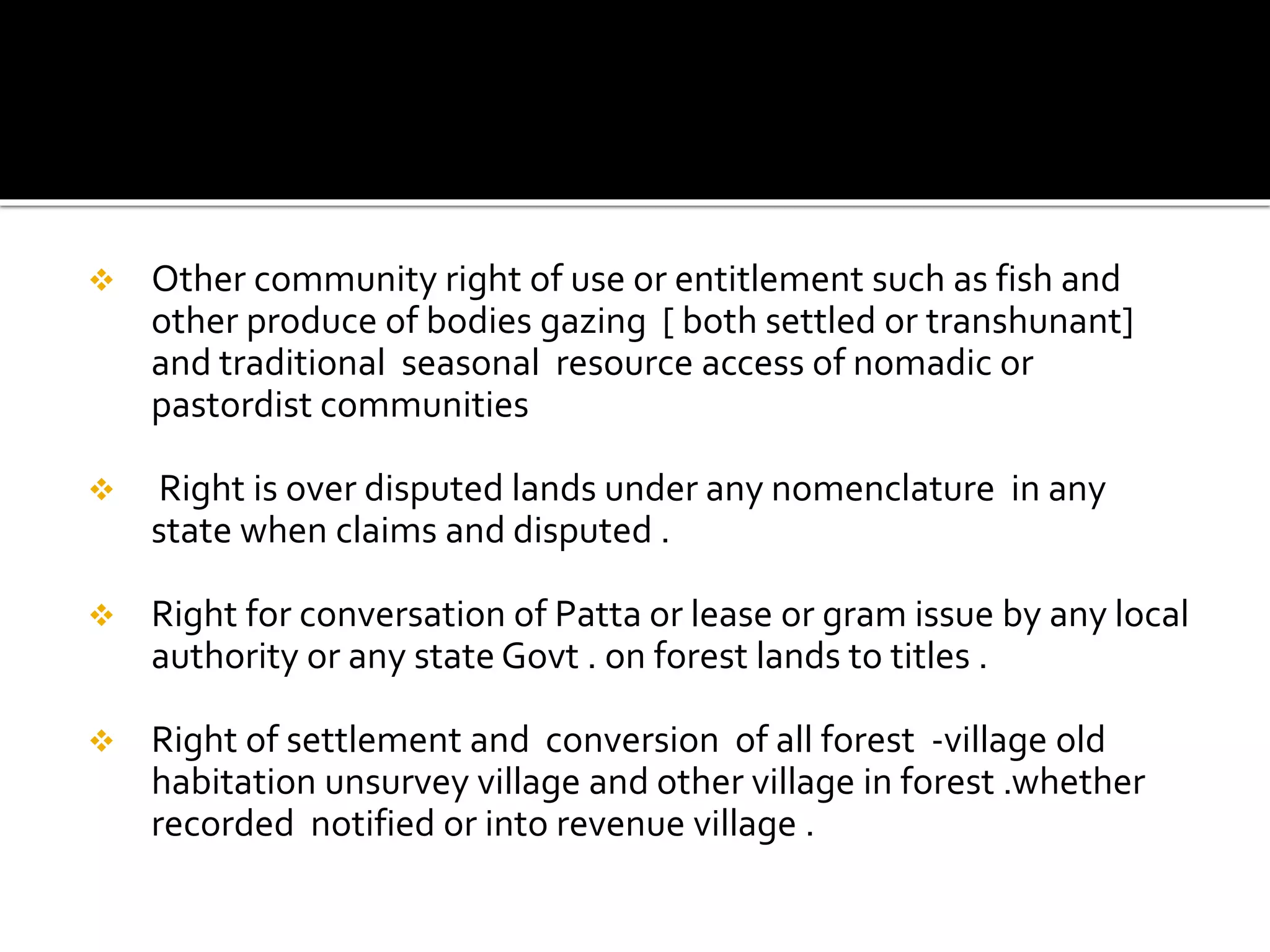 Forest right act src ppt | PPTX