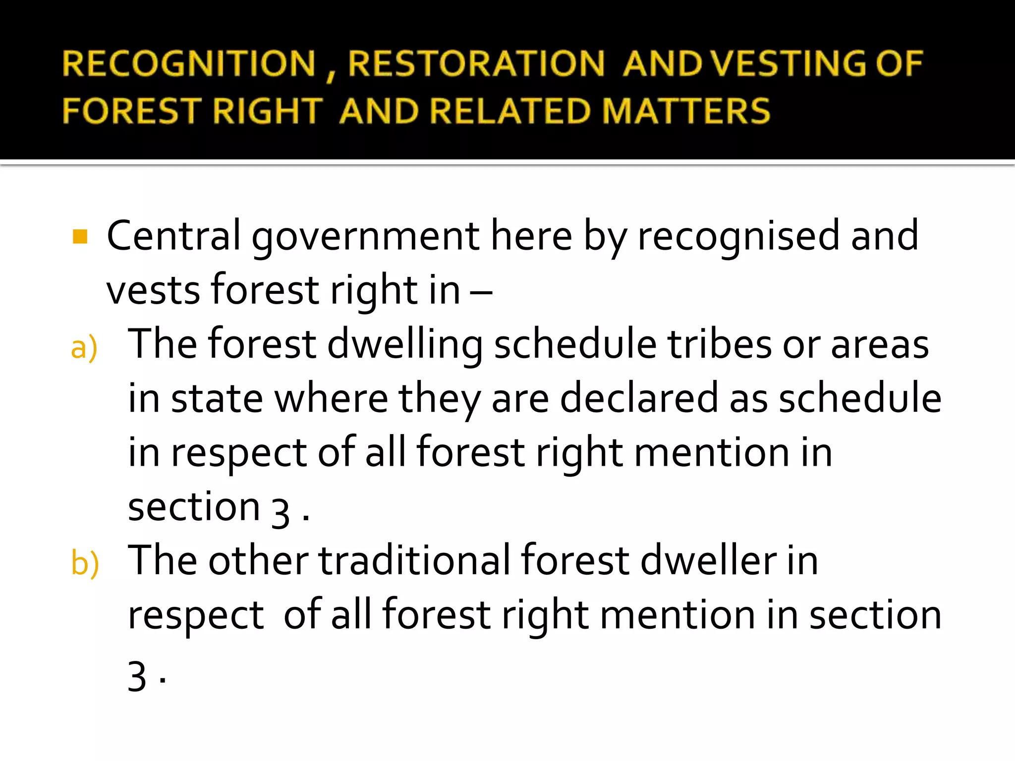 Forest right act src ppt | PPTX