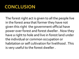 Forest right act src ppt | PPTX