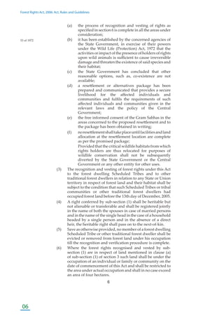 Forest rights act rules book | PDF