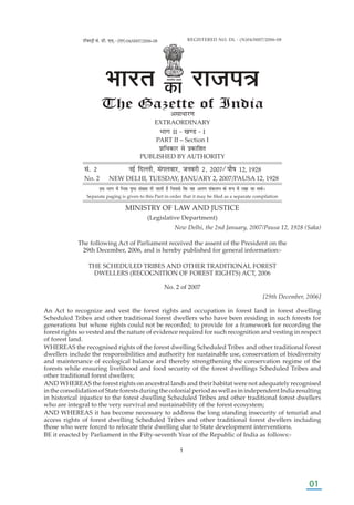 Forest rights act rules book | PDF
