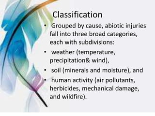 injuries to forest and biotic,abiotic agencies | PPTX