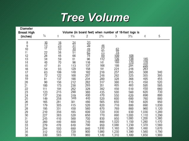 Forestry Measurements | PPT