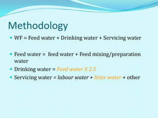 Water footprint of broiler meat production in Sri Lanka: An analysis | PPTX