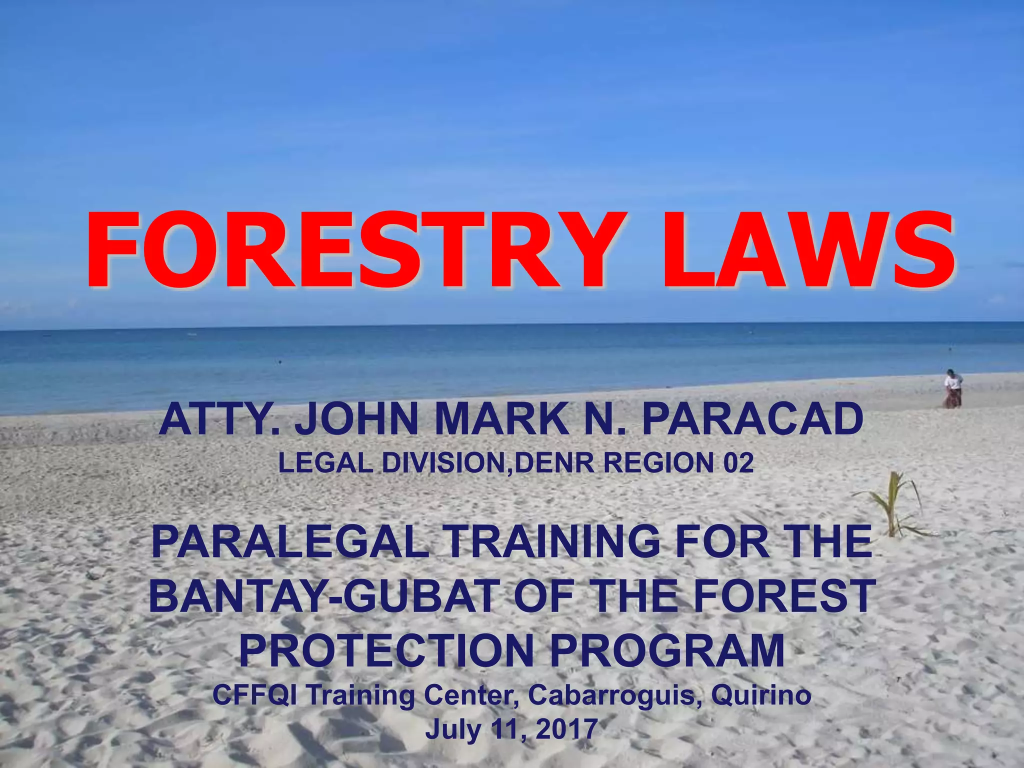 Forestry Laws Lecture Ppt