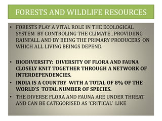 Forests and wildlife resources | PPTX