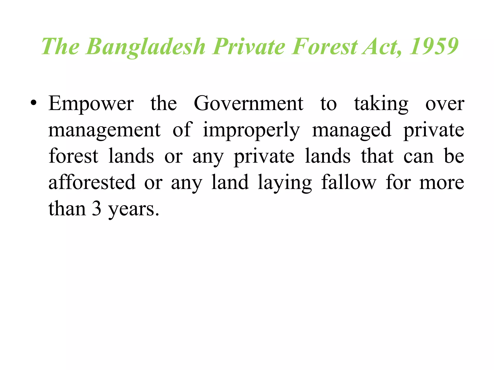 Forests in bangladesh and their conservation | PPTX