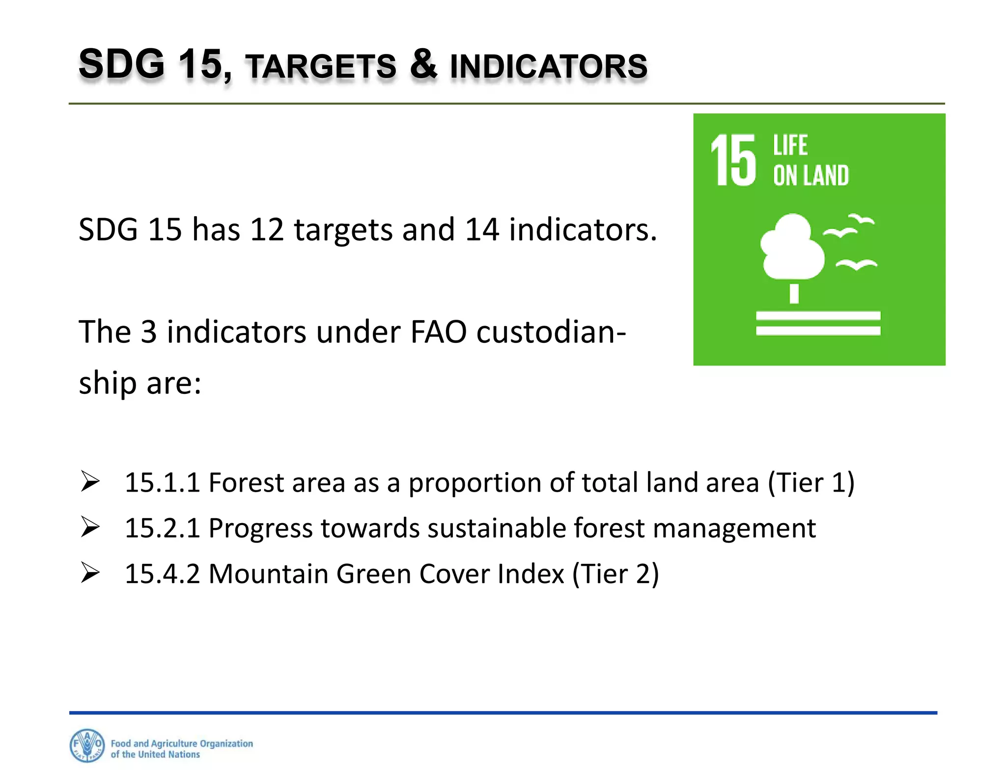 Forests & Mountains SDGs 15.1.1_15.2.1_15.4.2 ENGLISH | PPTX