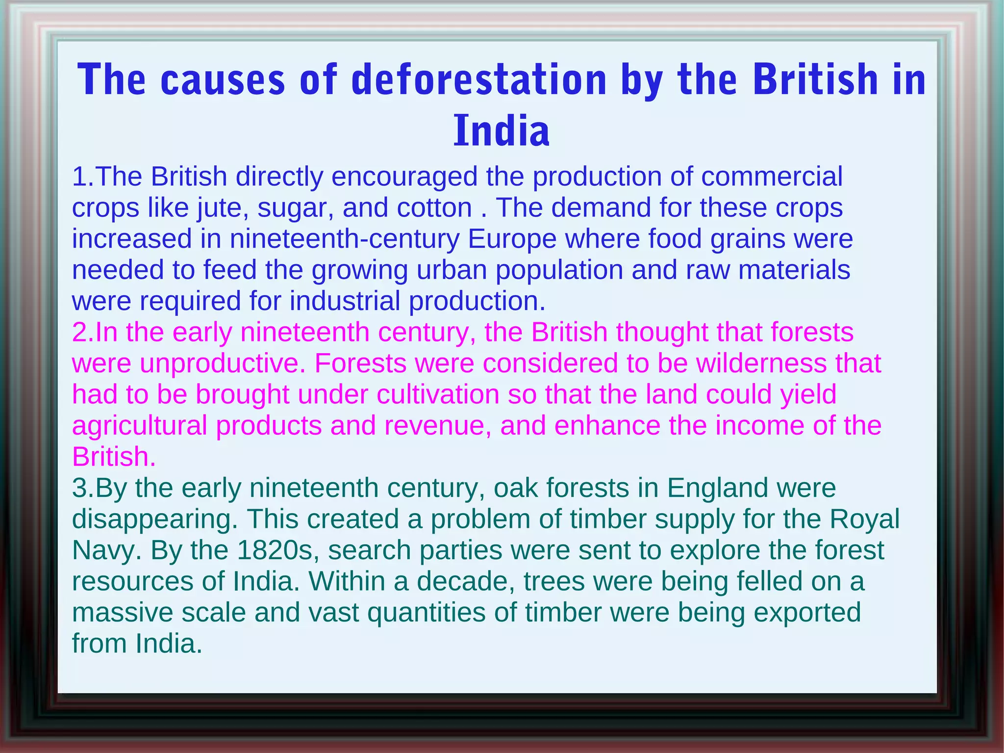 Forest society and colnialsm | ODP