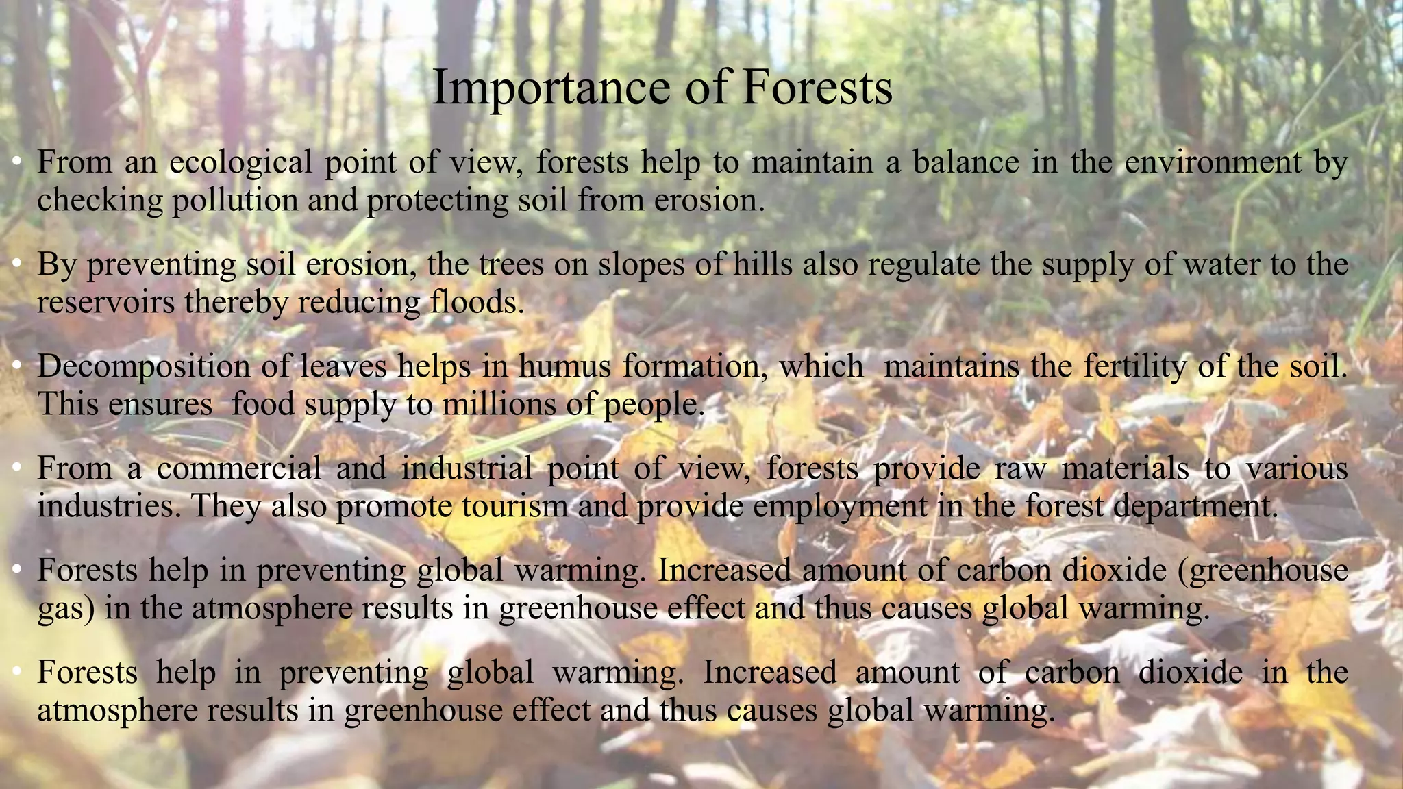 Forests of Pakistan {importance, types, causes and effects} | PPTX