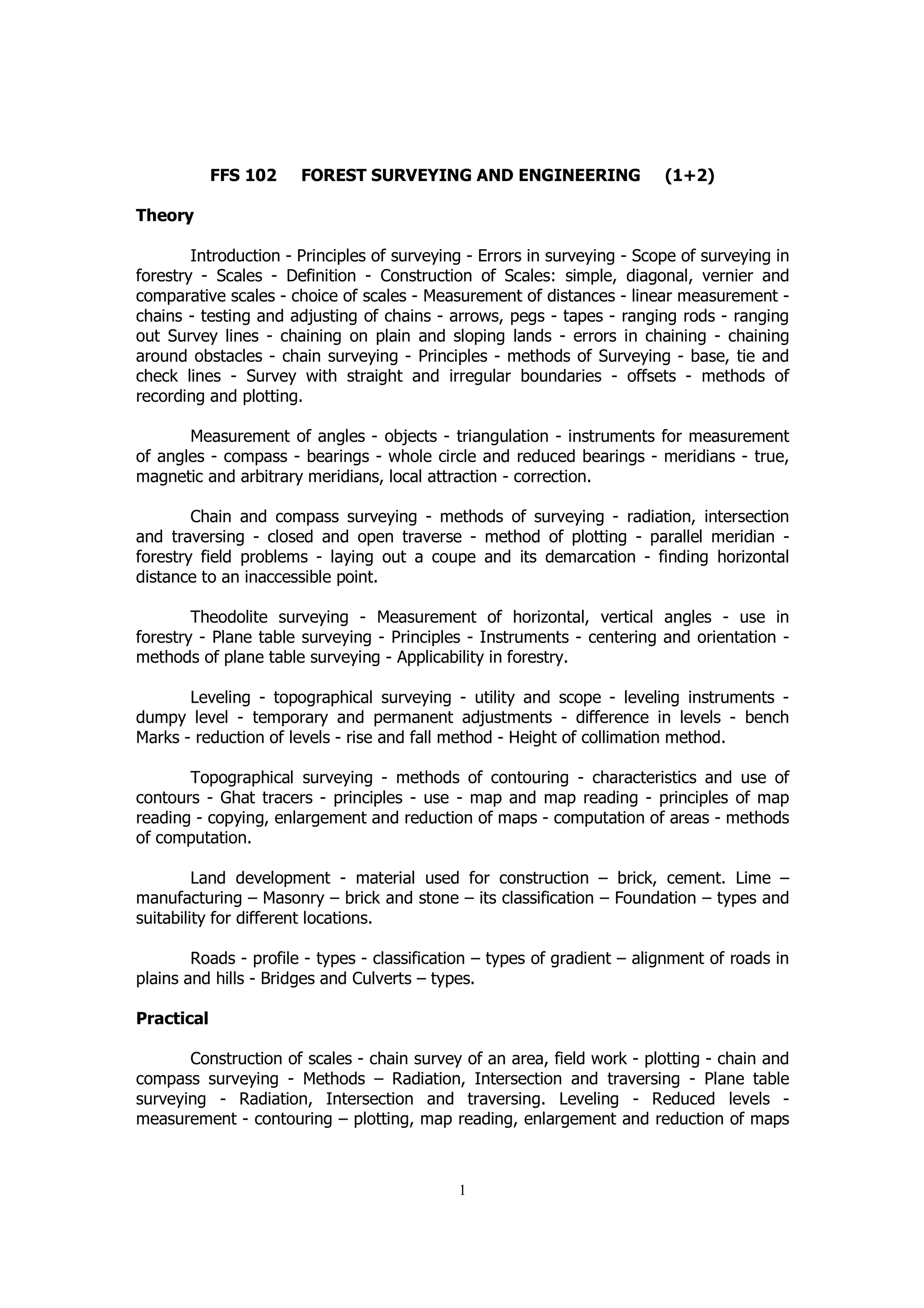 Forestsurveying and engineering | PDF