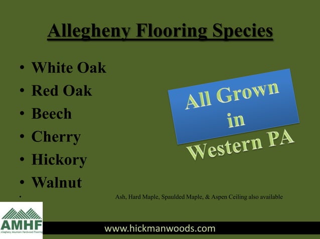 Various PA Hardwood Species Options. | PPT