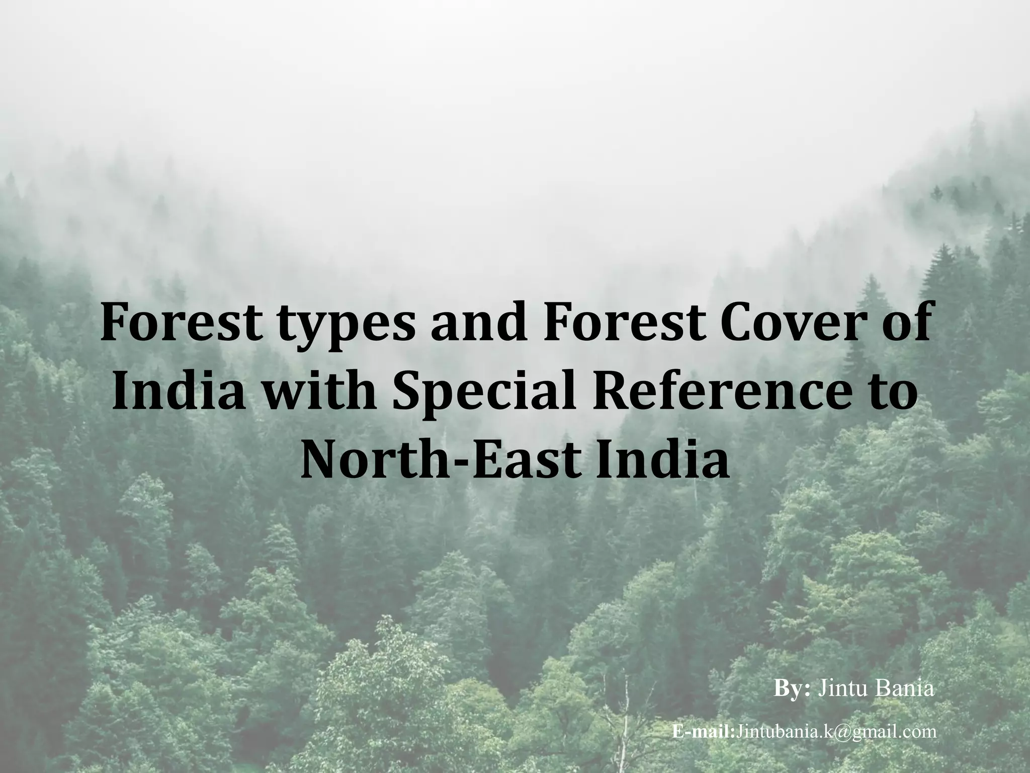 Forest types of North East India | PDF
