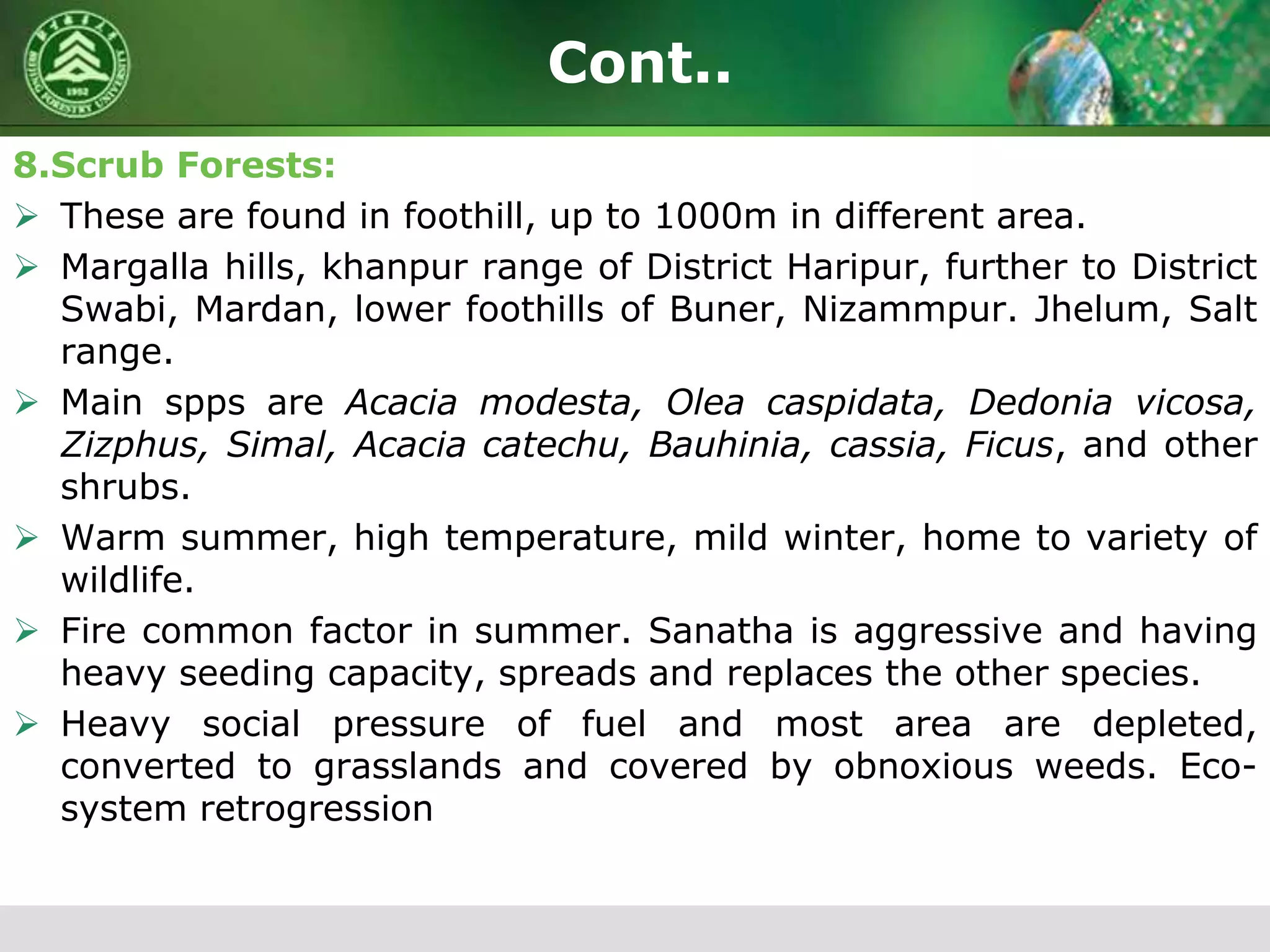 Forest types and their management in Pakistan | PPTX