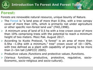 Forest types and their management in Pakistan | PPTX