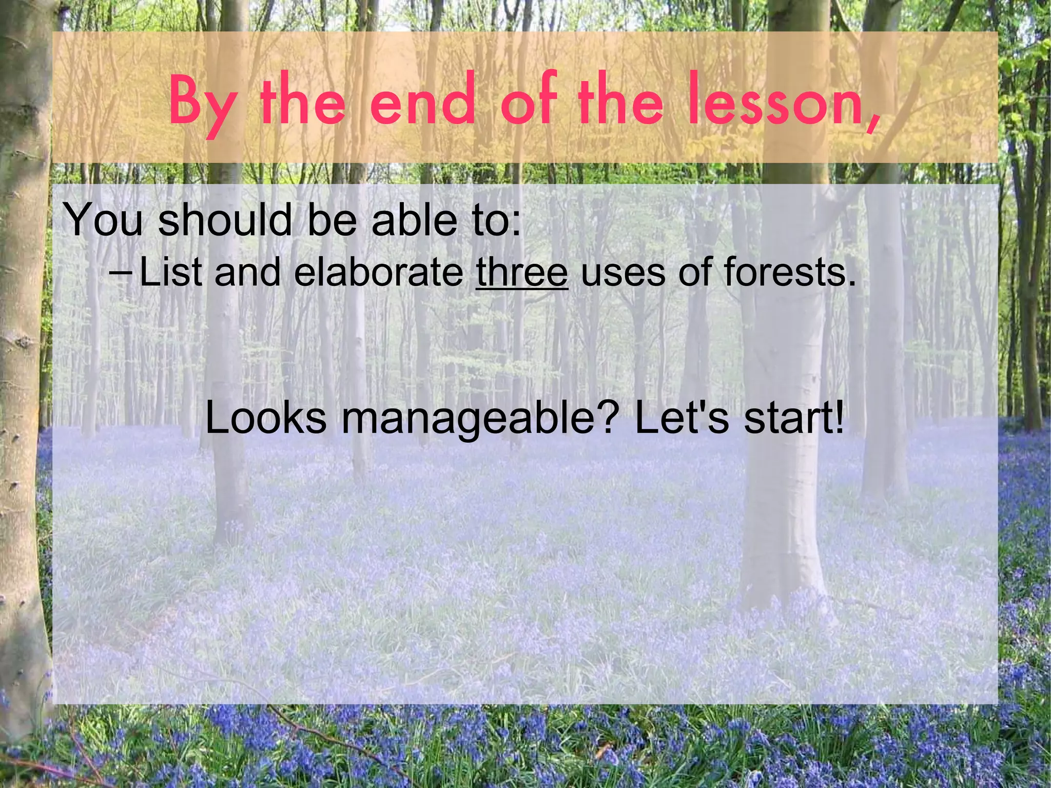 Uses of forests | PPT