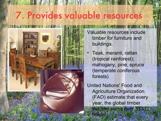 Uses of forests | PPT