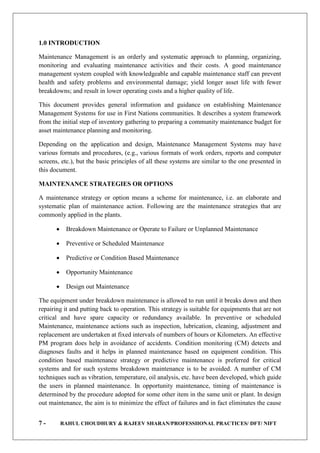 Maintenance management | PDF