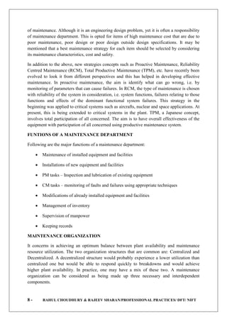 Maintenance management | PDF