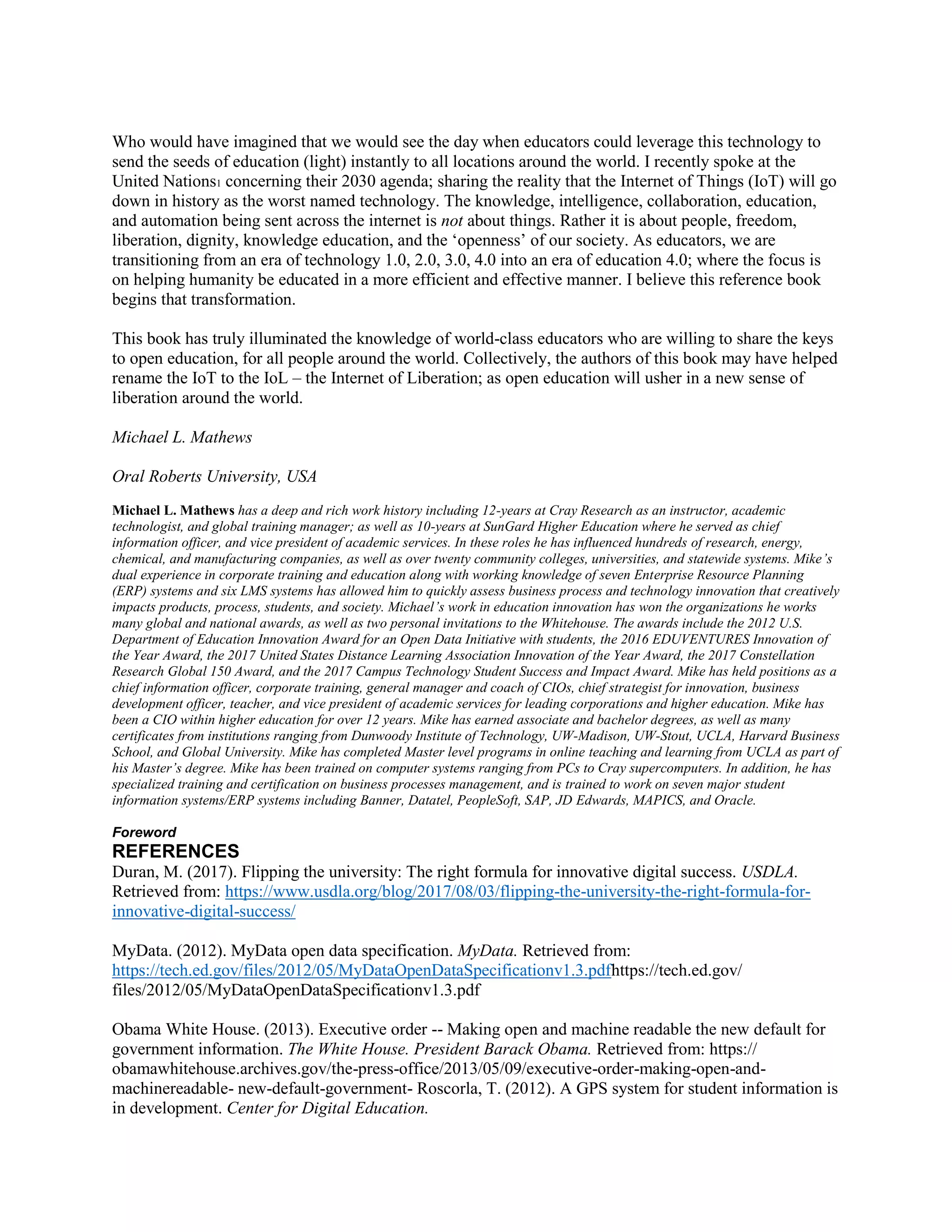 Foreword to Enhancing Education | PDF